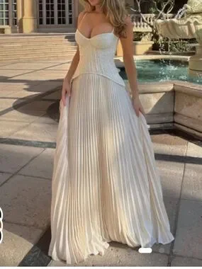 Fashion Nova | Dresses | Daniella Lace Corset Pleated Maxi Dress | Poshmark